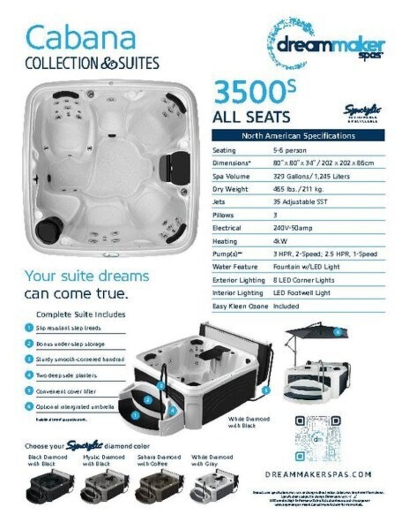 Dream Maker Spa 3500S | HOT TUBS | Our Products | JC Pools and SPAs